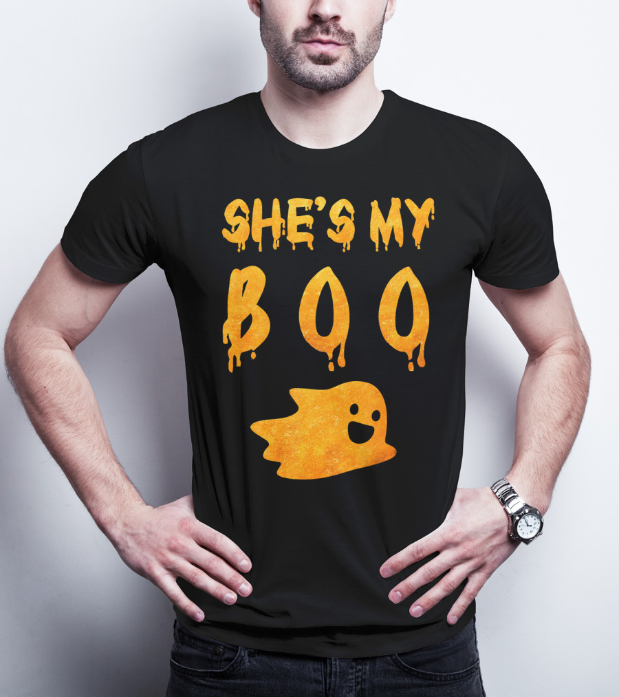 She's My Boo Funny Couples Halloween Costume T-Shirt