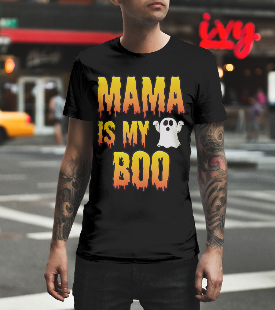Mama Is My Boo Halloween Ghost Spirit T-Shirt