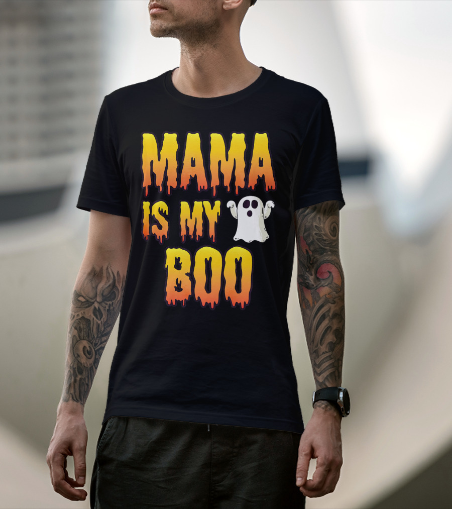 Mama Is My Boo Halloween Ghost Spirit T-Shirt