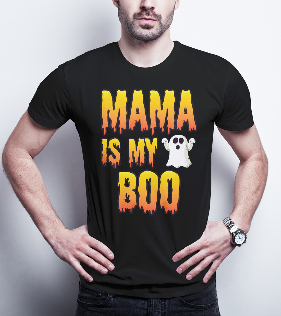 Mama Is My Boo Halloween Ghost Spirit T-Shirt