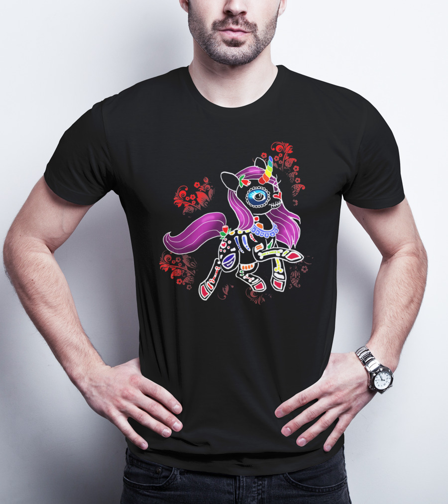 Unicorn Skeleton Dia De Los Muertos Unicorn T-Shirt