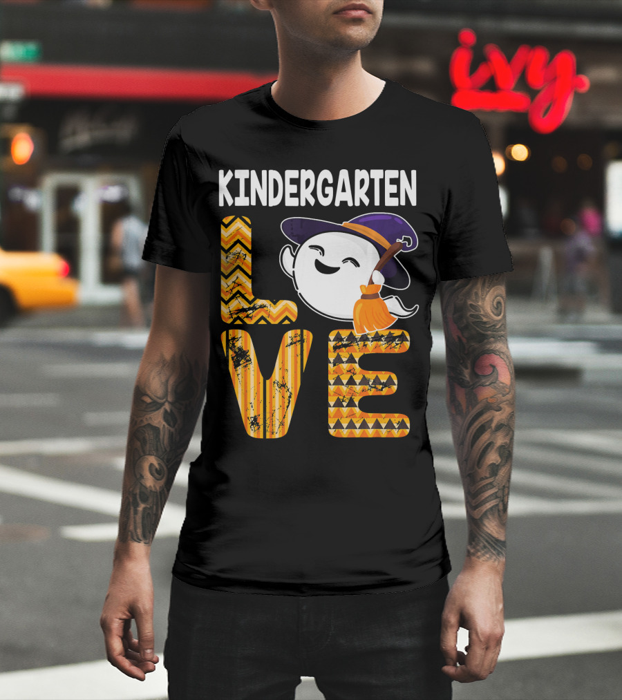 Kindergarten Love Cute Boo Ghost Halloween T-Shirt