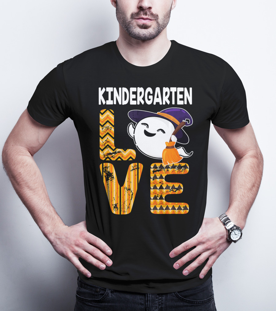 Kindergarten Love Cute Boo Ghost Halloween T-Shirt
