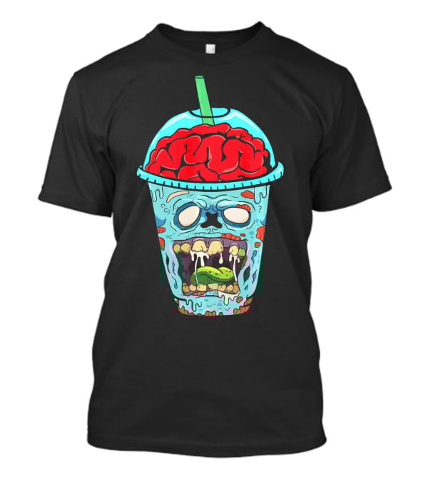 Zombie Apocalypse Brain Slushy Drink Horror T-Shirt
