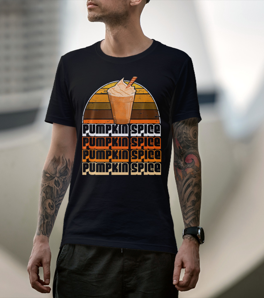 Vintage Pumpkin Spice Frappe Retro Pumpkin Spice Coffee T-Shirt