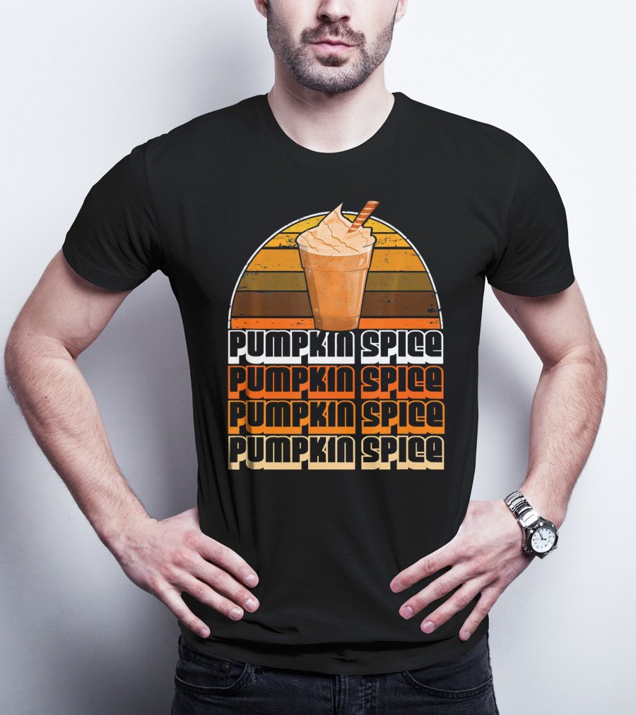 Vintage Pumpkin Spice Frappe Retro Pumpkin Spice Coffee T-Shirt