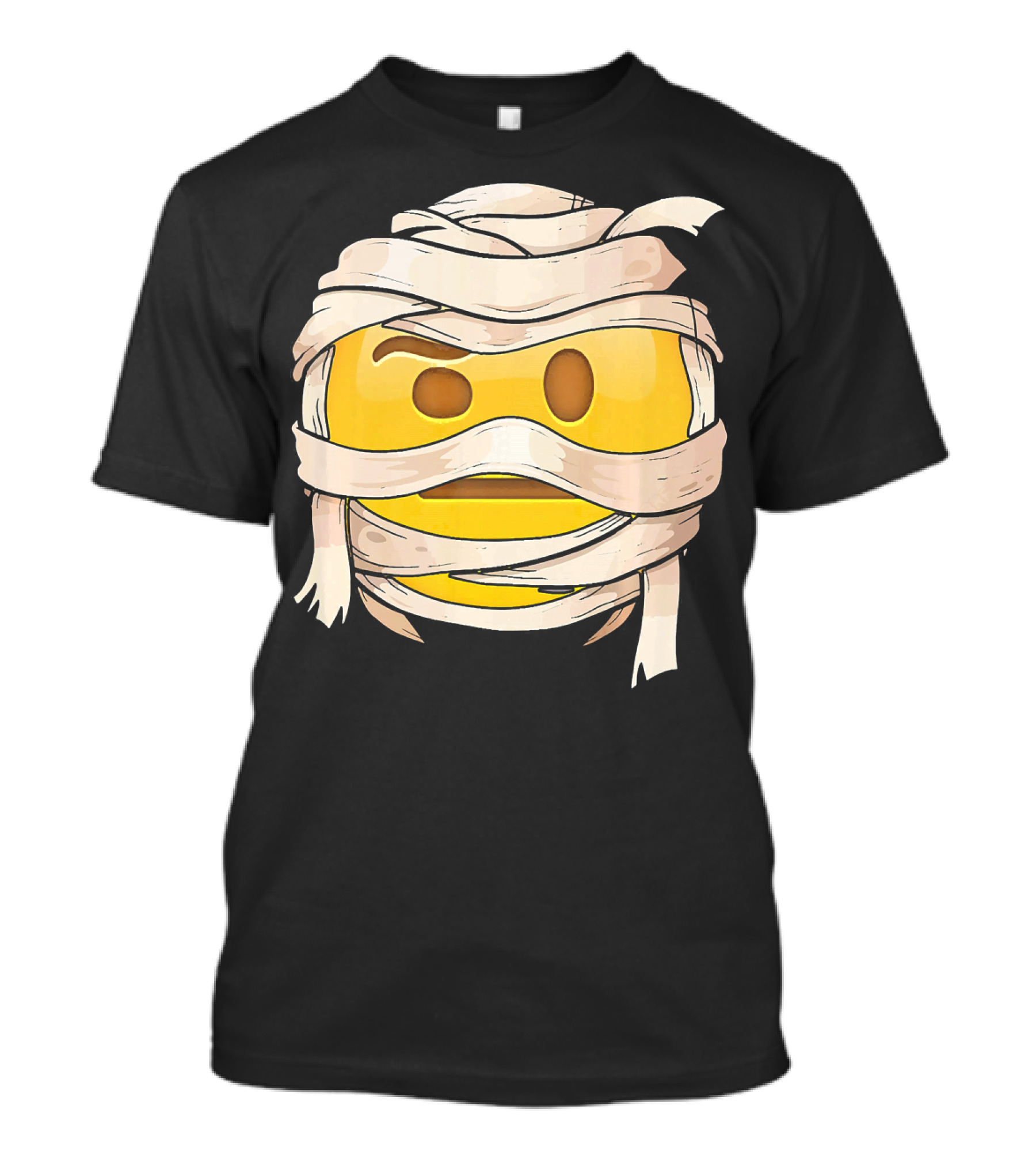 Face With Raised Eyebrow Emoji Wrapped Mummy Wink Out T-Shirt