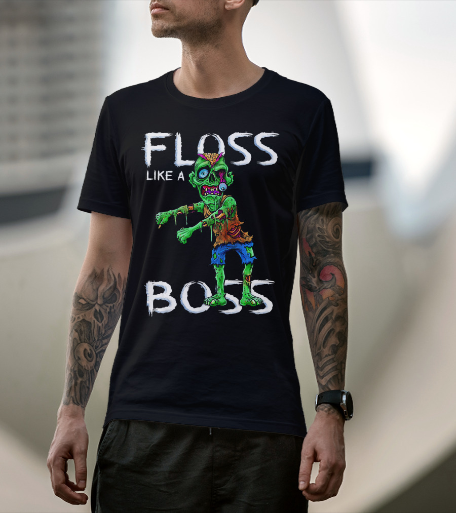 Floss Like A Boss Zombie Halloween T-Shirt