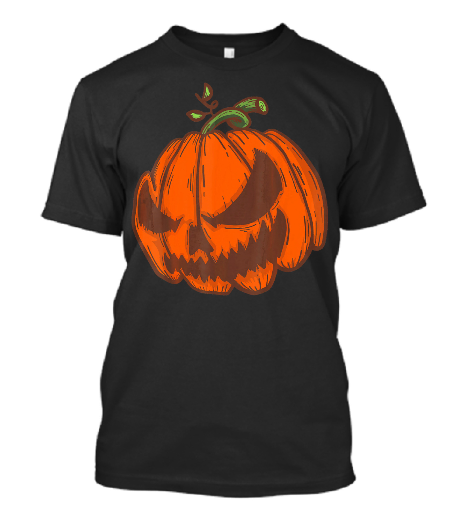 Spooky Halloween Jack O Lantern Pumpkin Face T-Shirt