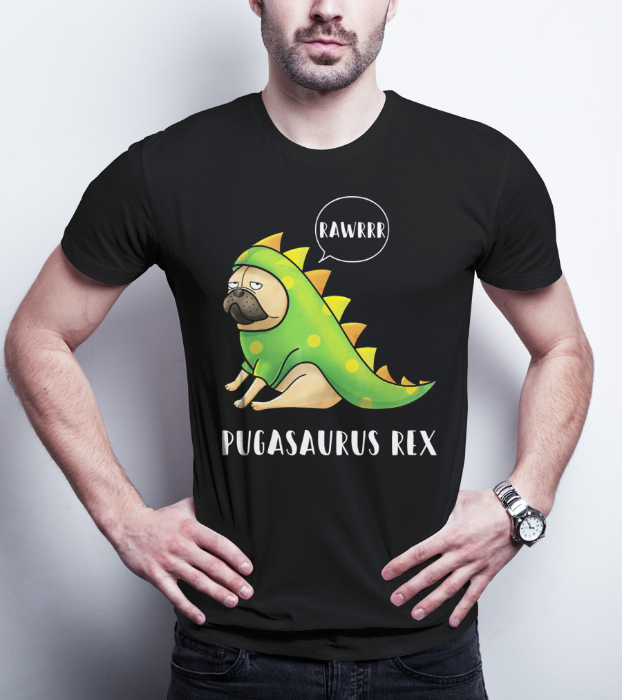 Halloween Pugasaurus Rex Rawrrr Pug T-Shirt