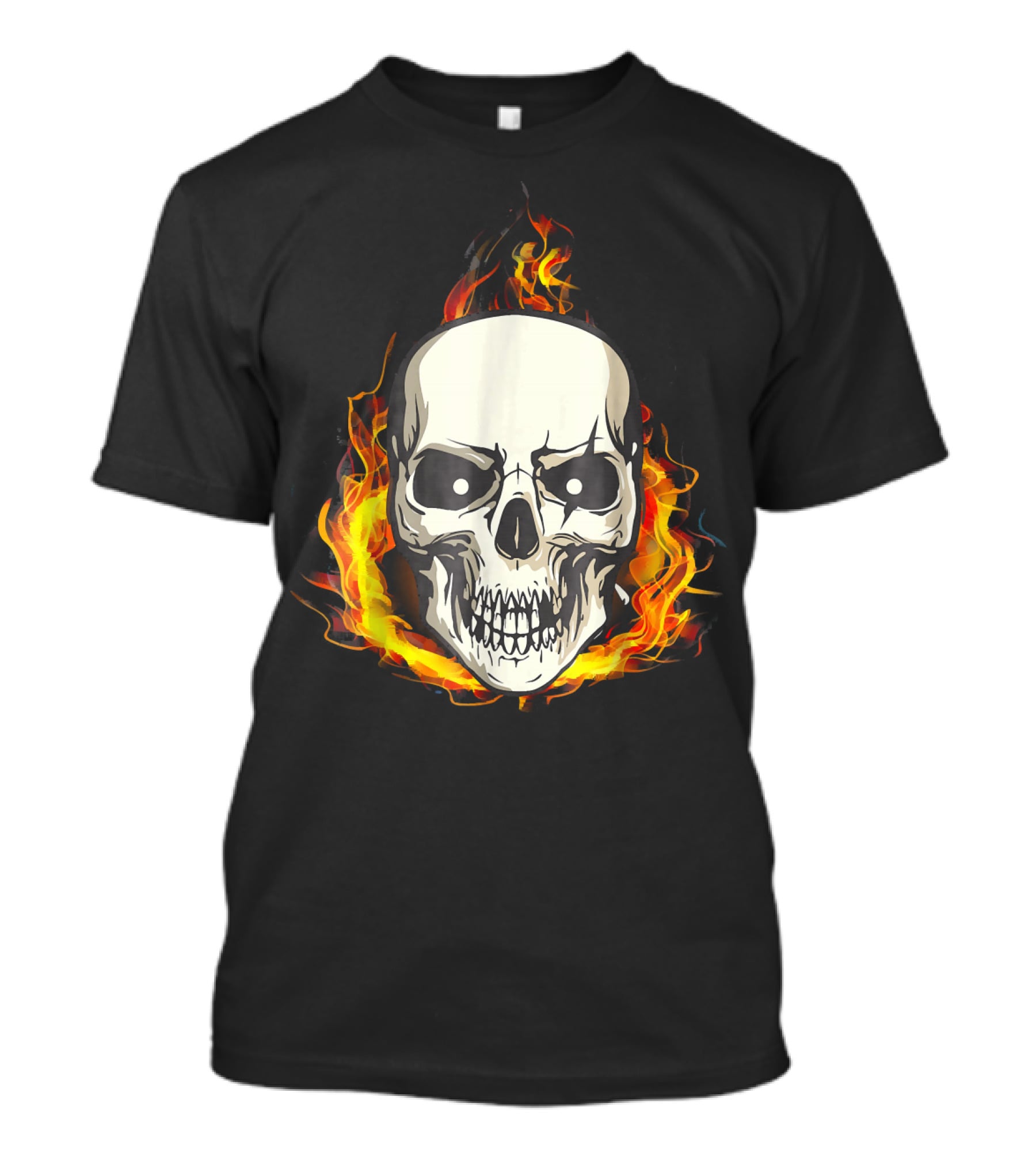 FLAMING SKULL INFERNO SKULL T-Shirt