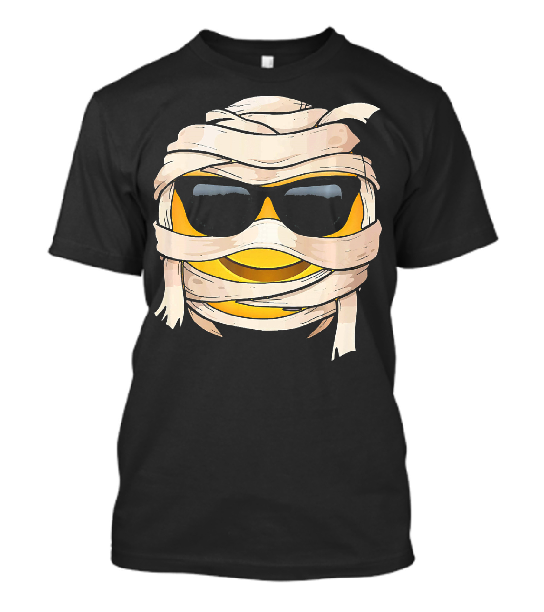 Smiling Face With Sunglasses Emoji Wink Wrapped In Bandages T-Shirt