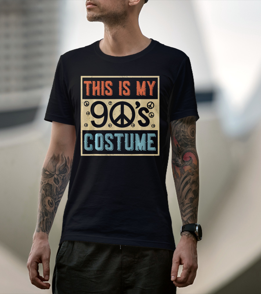 This Is My 90s Costume Peace Sign Halloween 1990 T-Shirt
