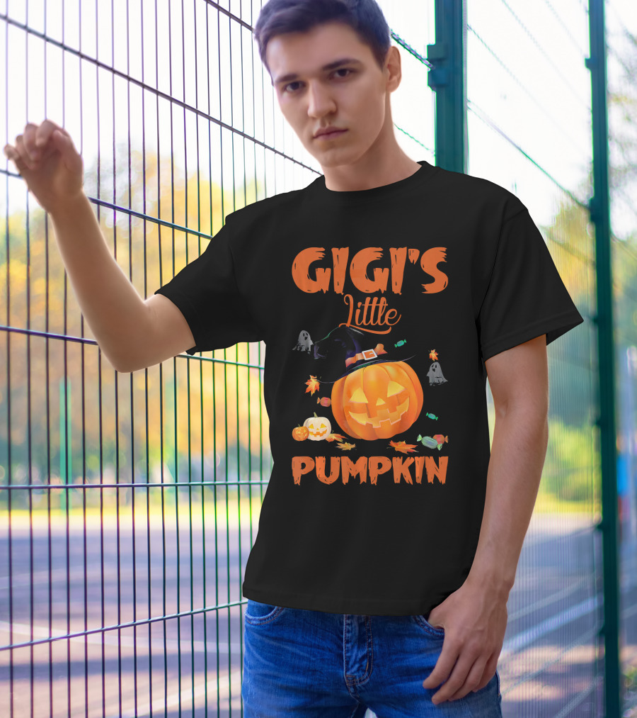 Gigi's Little Pumpkin Halloween Ghosts Candy Jack-O'-Lantern T-Shirt