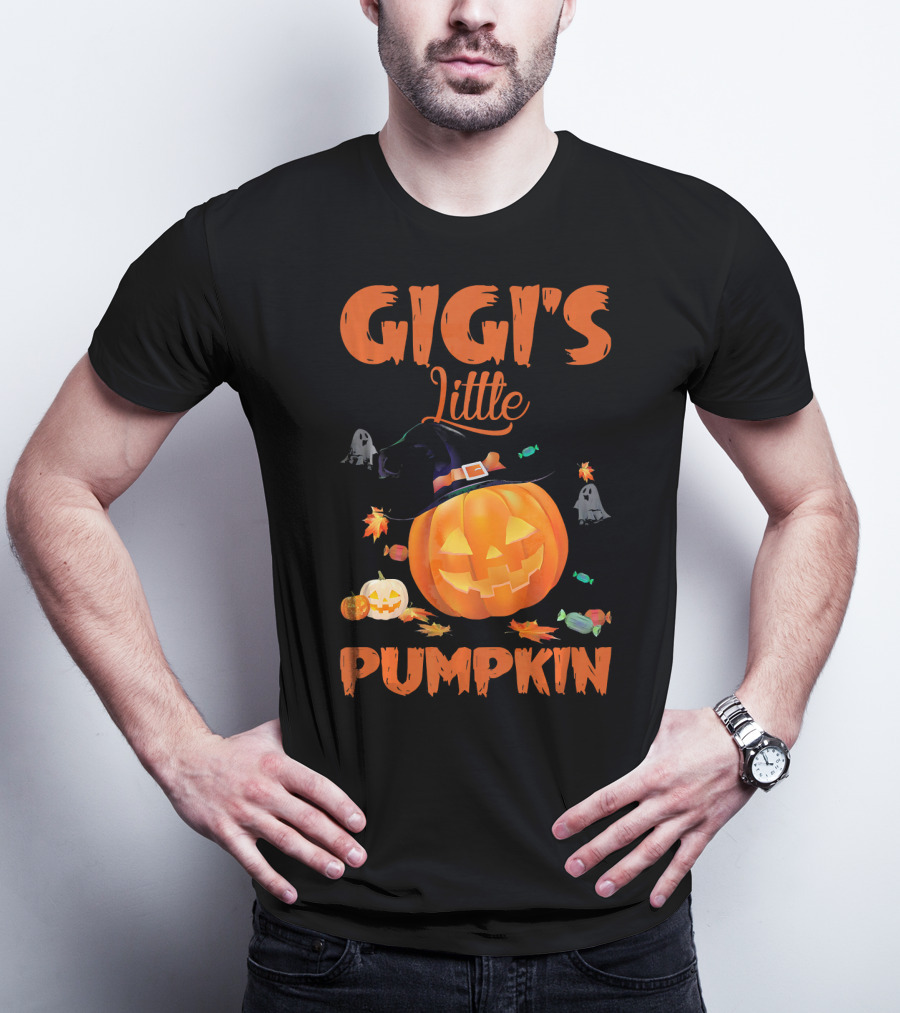 Gigi's Little Pumpkin Halloween Ghosts Candy Jack-O'-Lantern T-Shirt