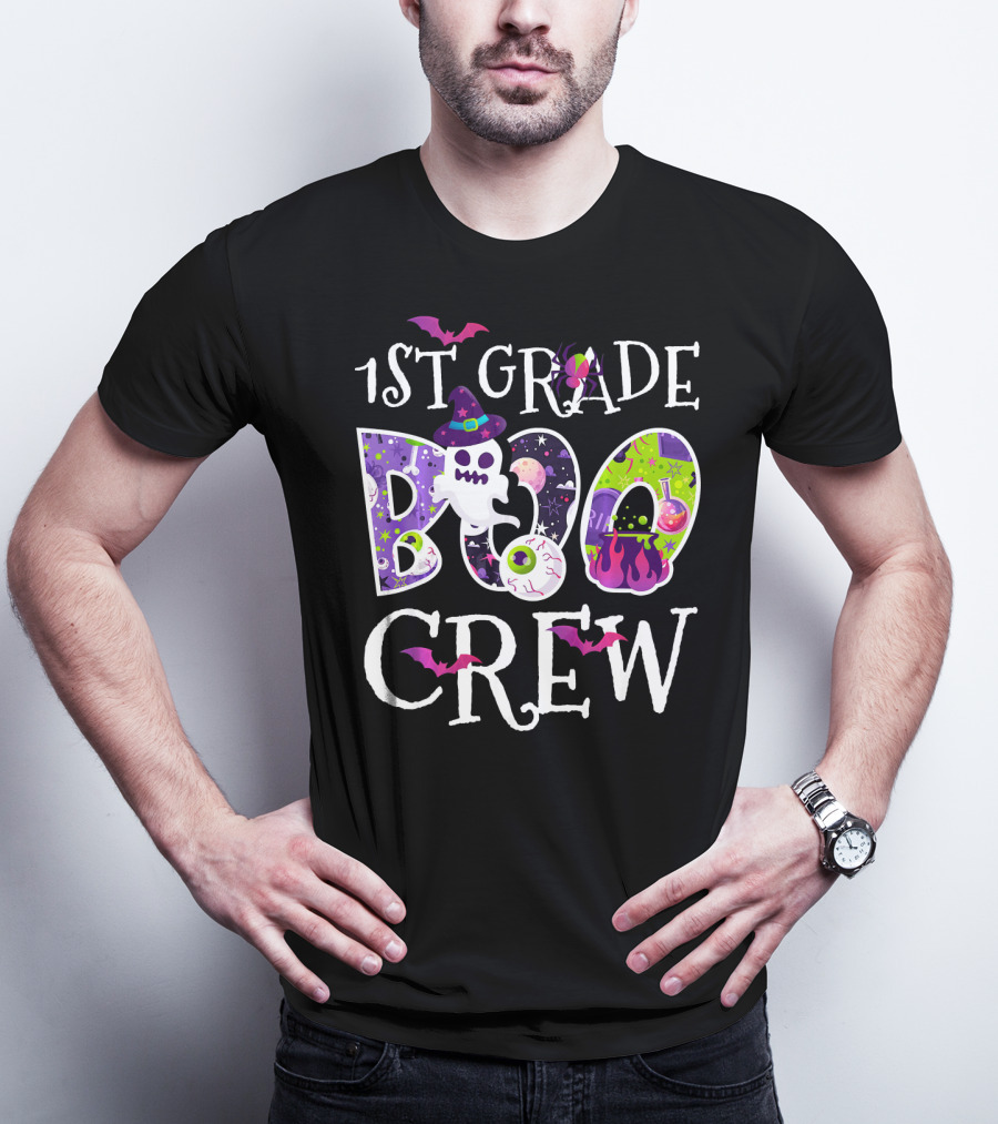 1st Grade Boo Crew Halloween Funny Costume T-Shirt