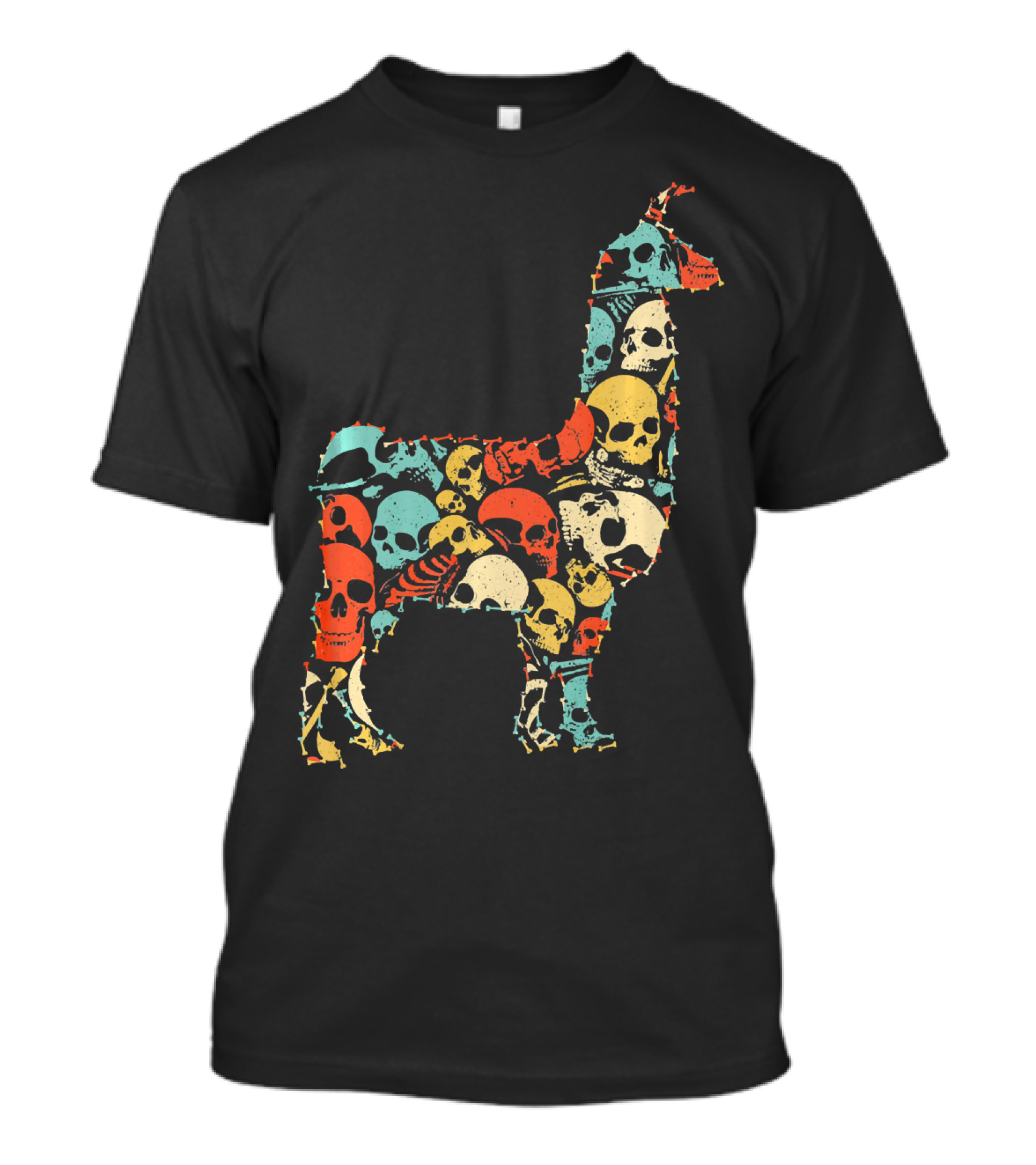 LLAMA Skull Skeleton Bone T-Shirt