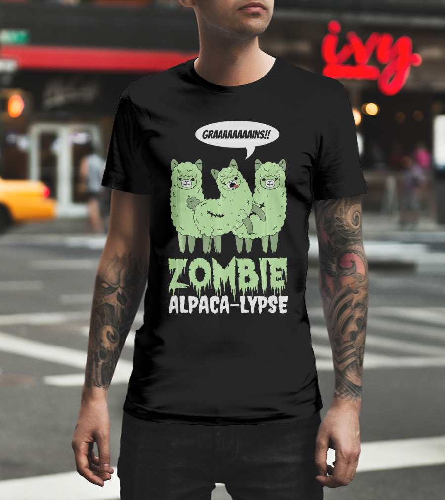 Zombie Alpaca-lypse GRAAAAINS T-Shirt