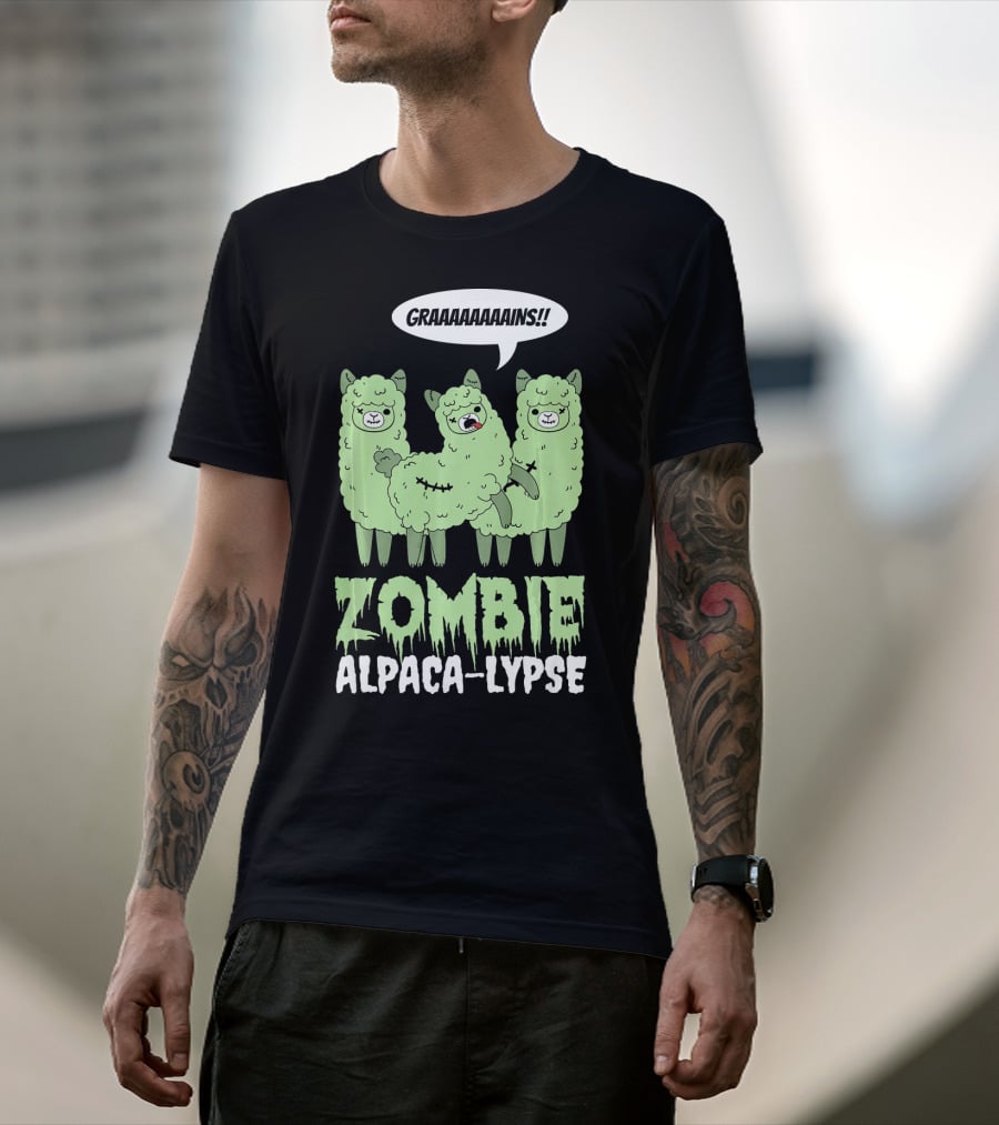 Zombie Alpaca-lypse GRAAAAINS T-Shirt