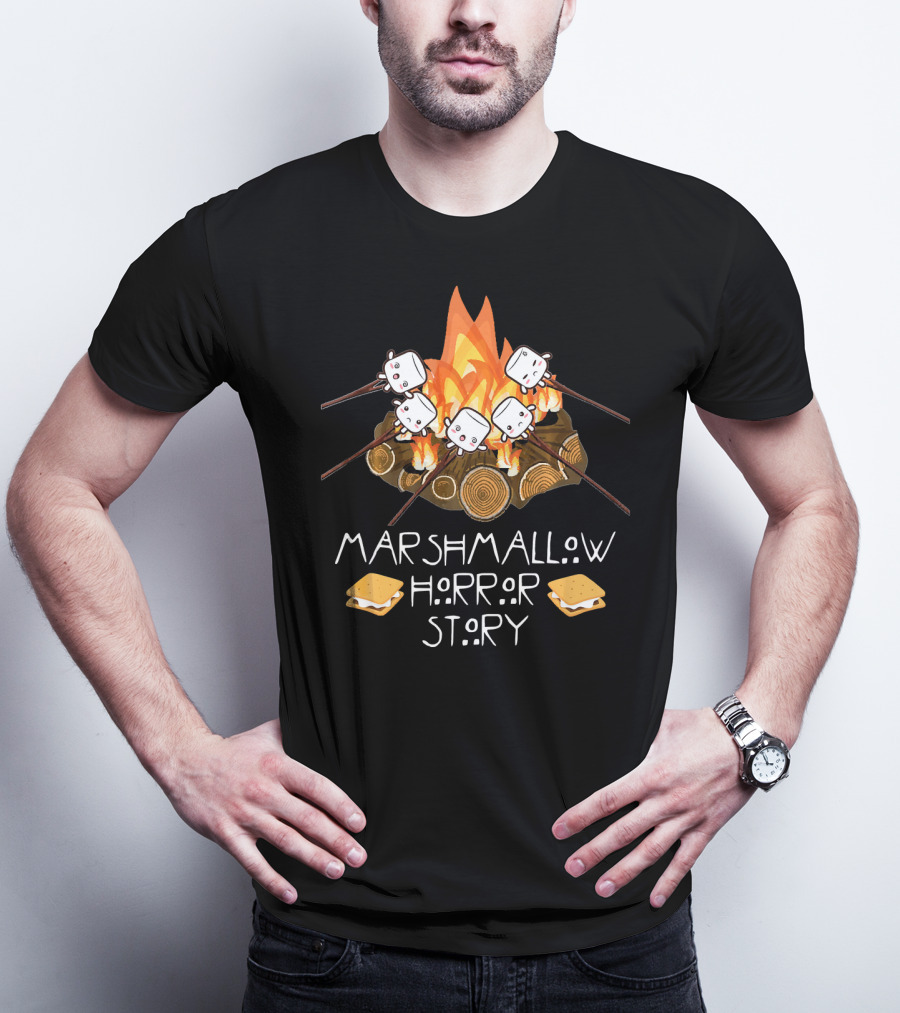 Marshmallow Horror Story Campfire S'Mores T-Shirt