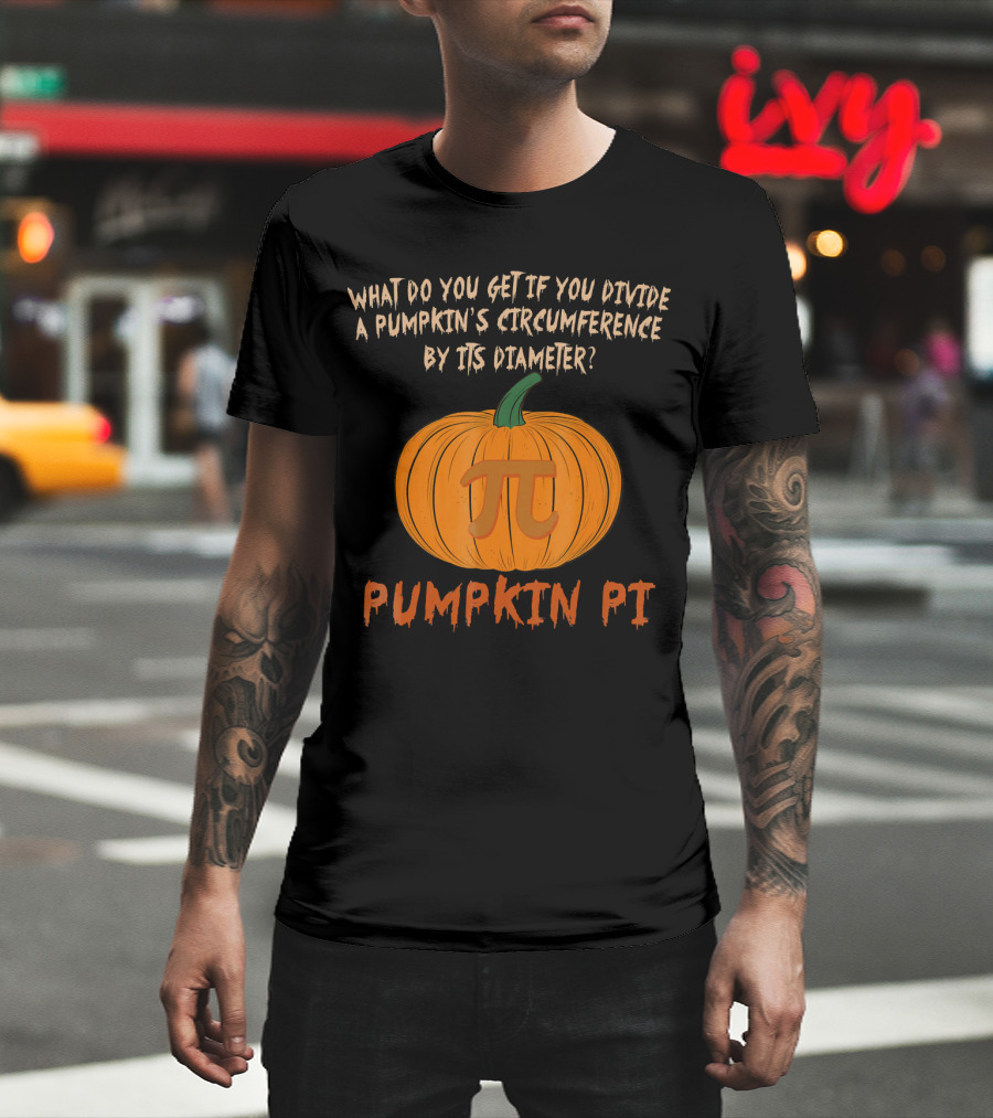 Pumpkin Pi Funny Math Lovers Halloween Pun T-Shirt