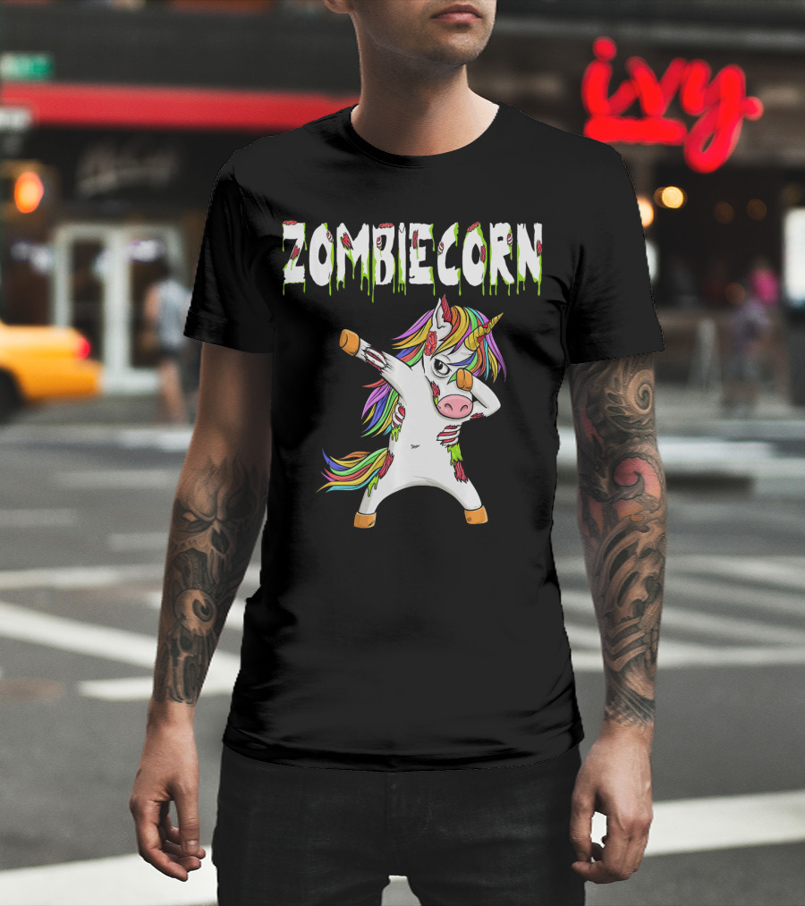 Zombiecorn Dabbing Zombie Unicorn T-Shirt