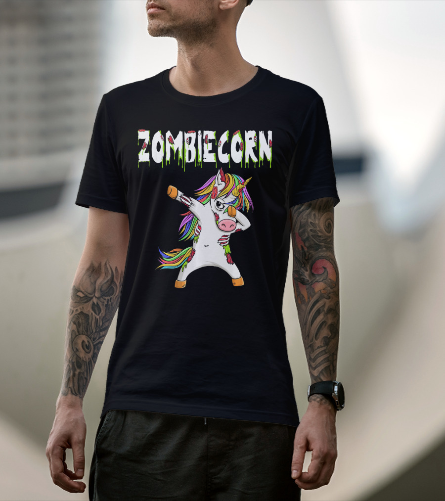 Zombiecorn Dabbing Zombie Unicorn T-Shirt