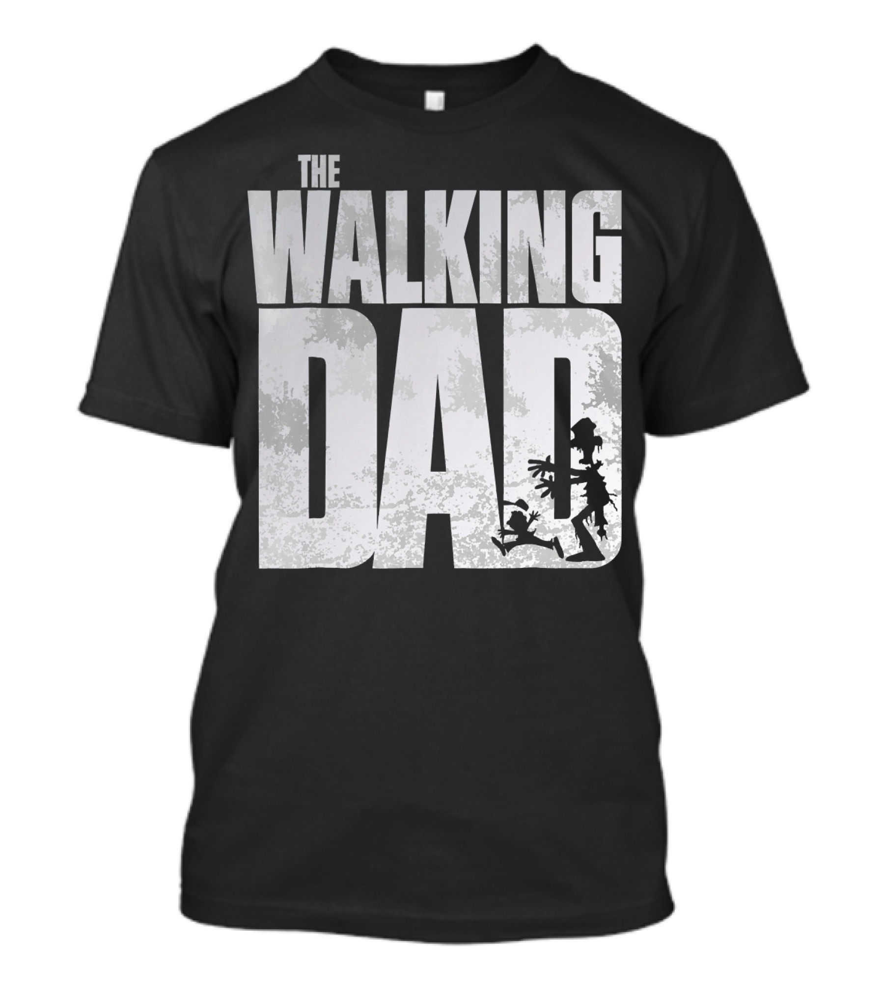 The Walking Dad Zombie Silhouette Scary T-Shirt