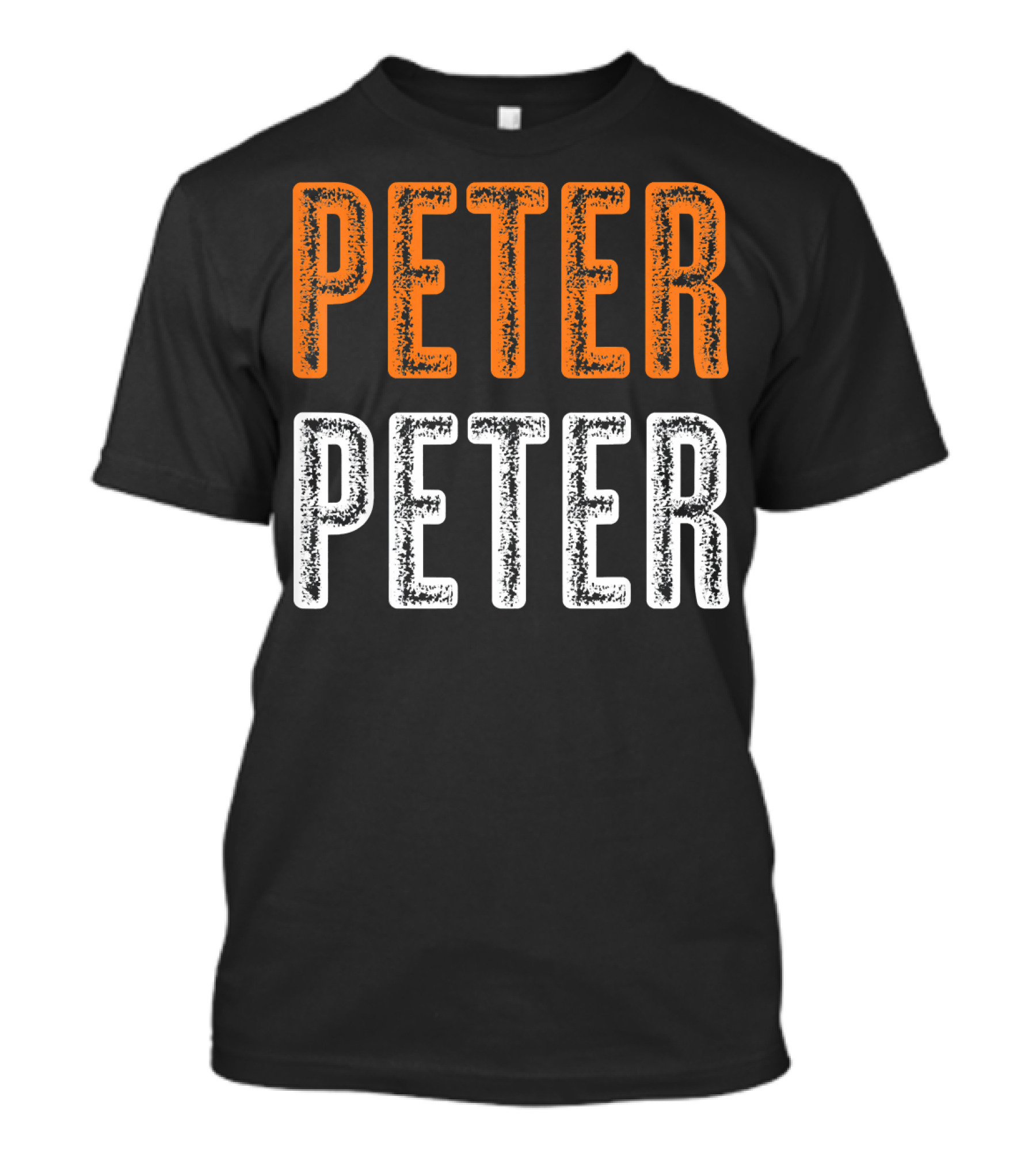 Peter Peter Pumpkin Eater Halloween Style Text Orange White T-Shirt