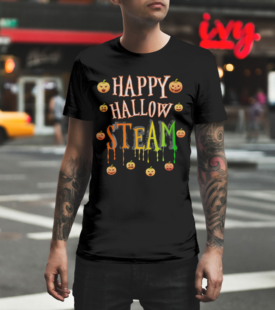 Happy Hallow STEAM Pumpkin Faces T-Shirt