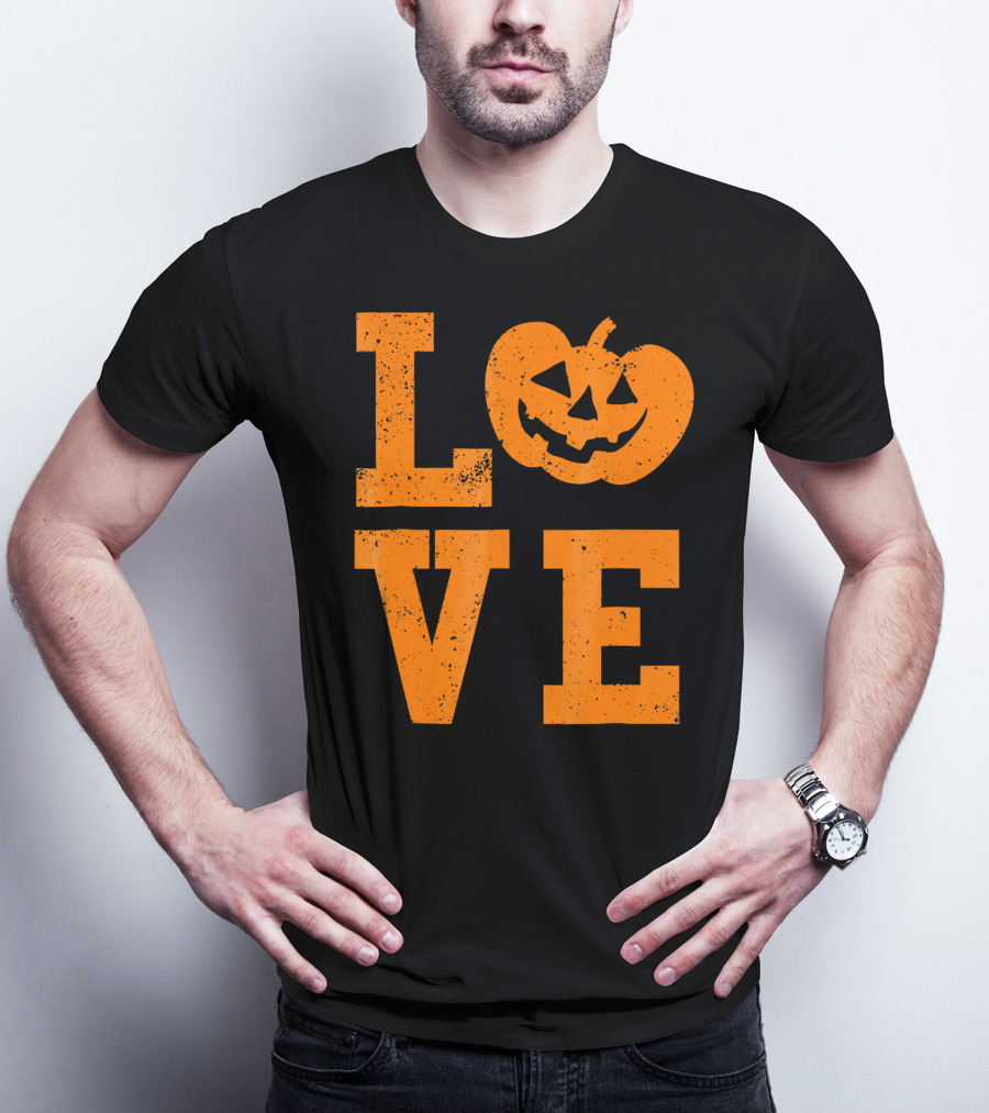 LOVE Halloween Funny Jack O Lantern T-Shirt