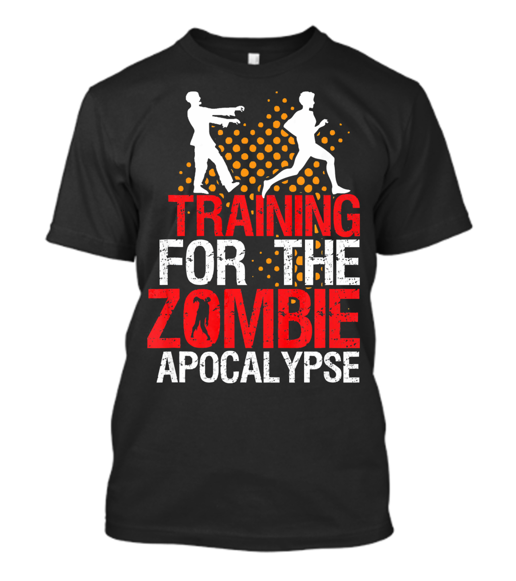 Training For The Zombie Apocalypse Marathon Running Humor T-Shirt