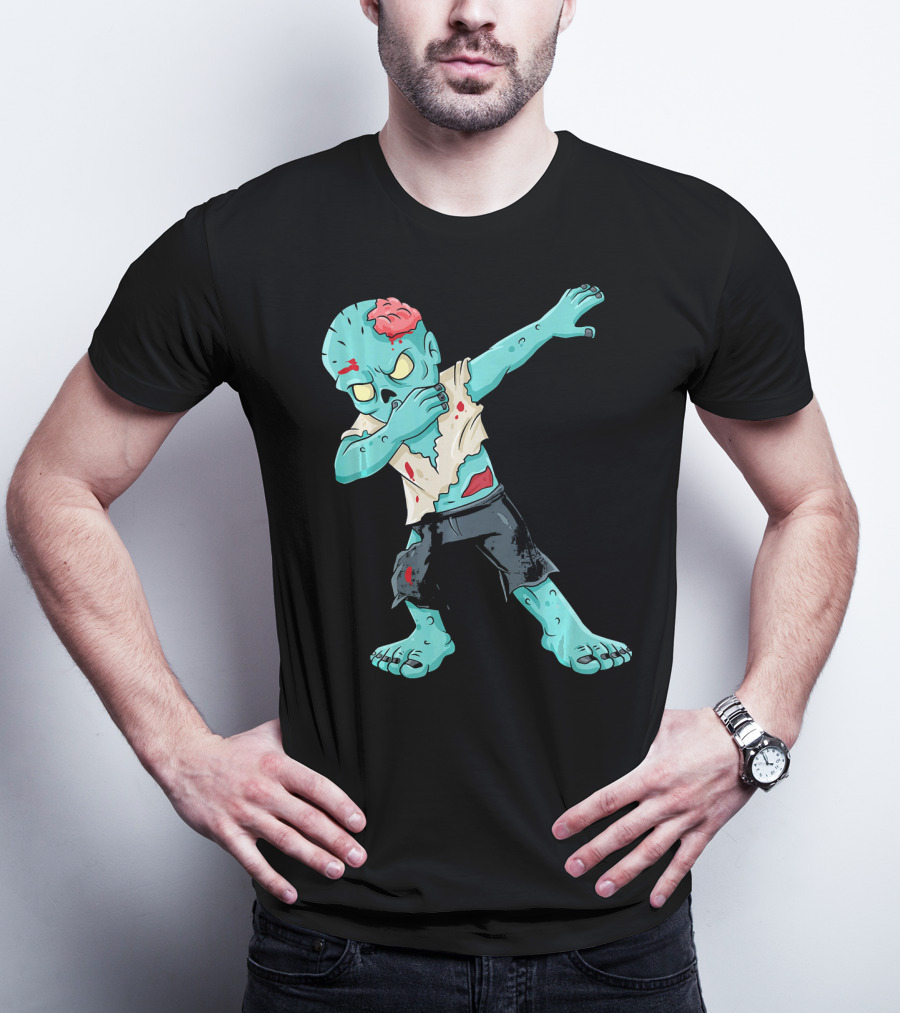 Dabbing Zombie Kid With Exposed Brain T-Shirt