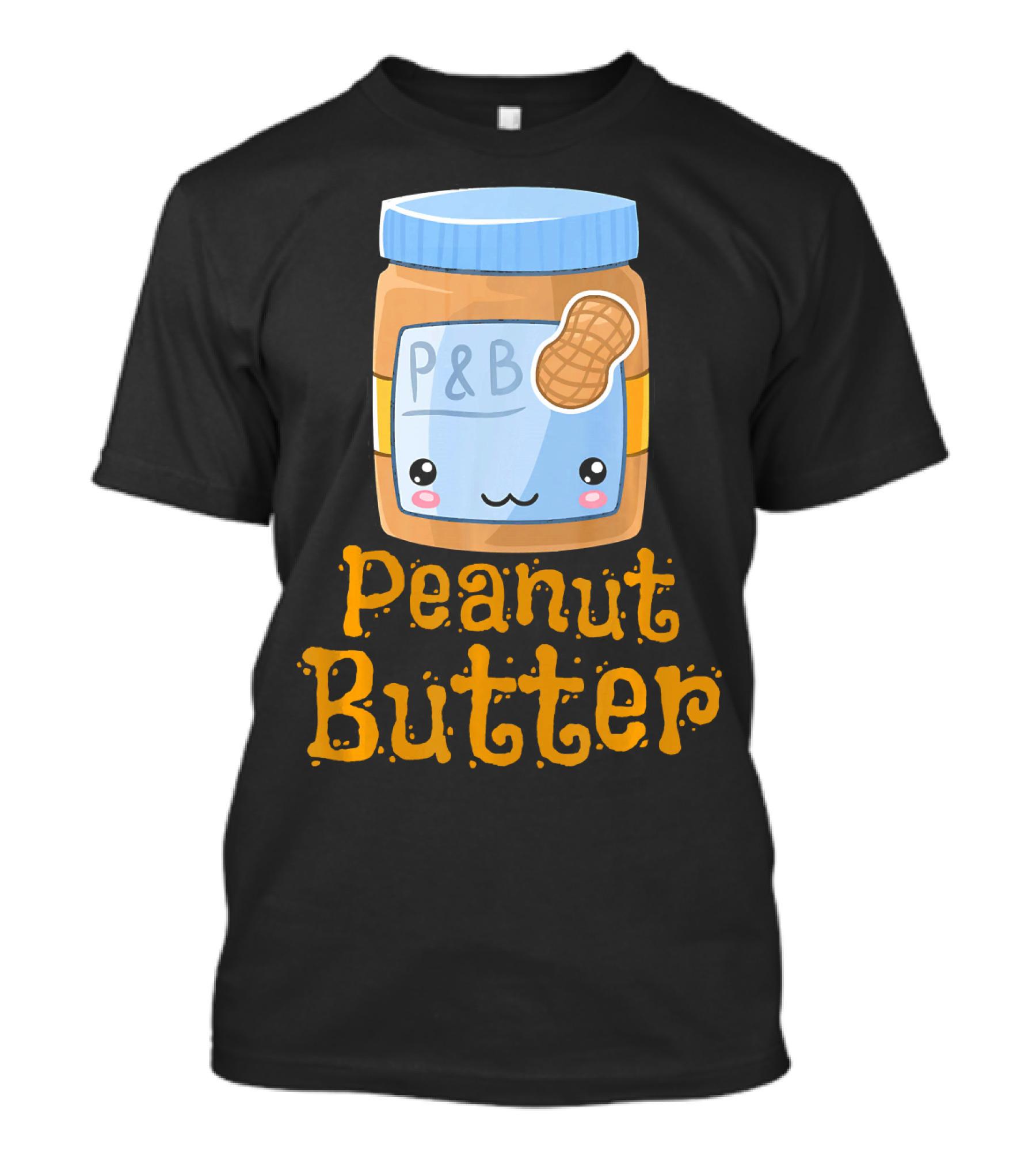 Kawaii Peanut Butter P&B Cute Face Jar T-Shirt