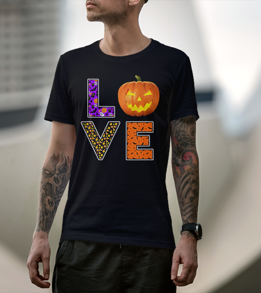 Halloween Trick Treat Love Pumpkin Pat T-Shirt