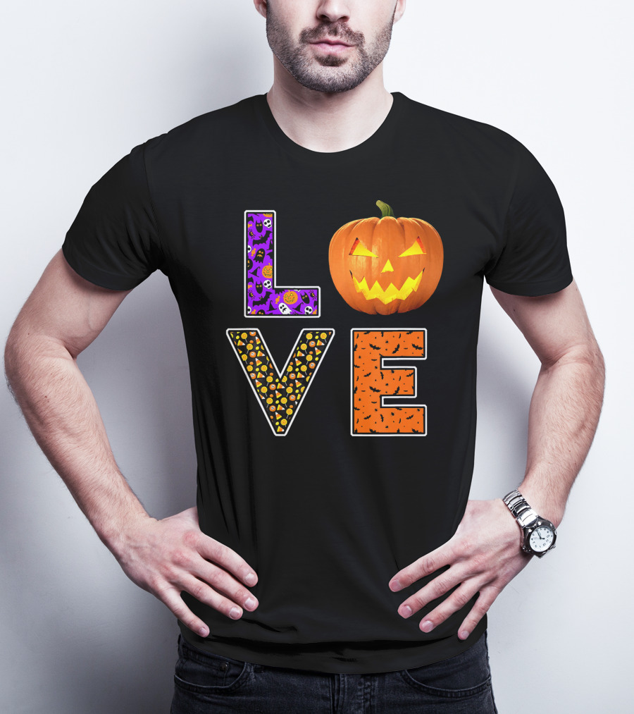 Halloween Trick Treat Love Pumpkin Pat T-Shirt