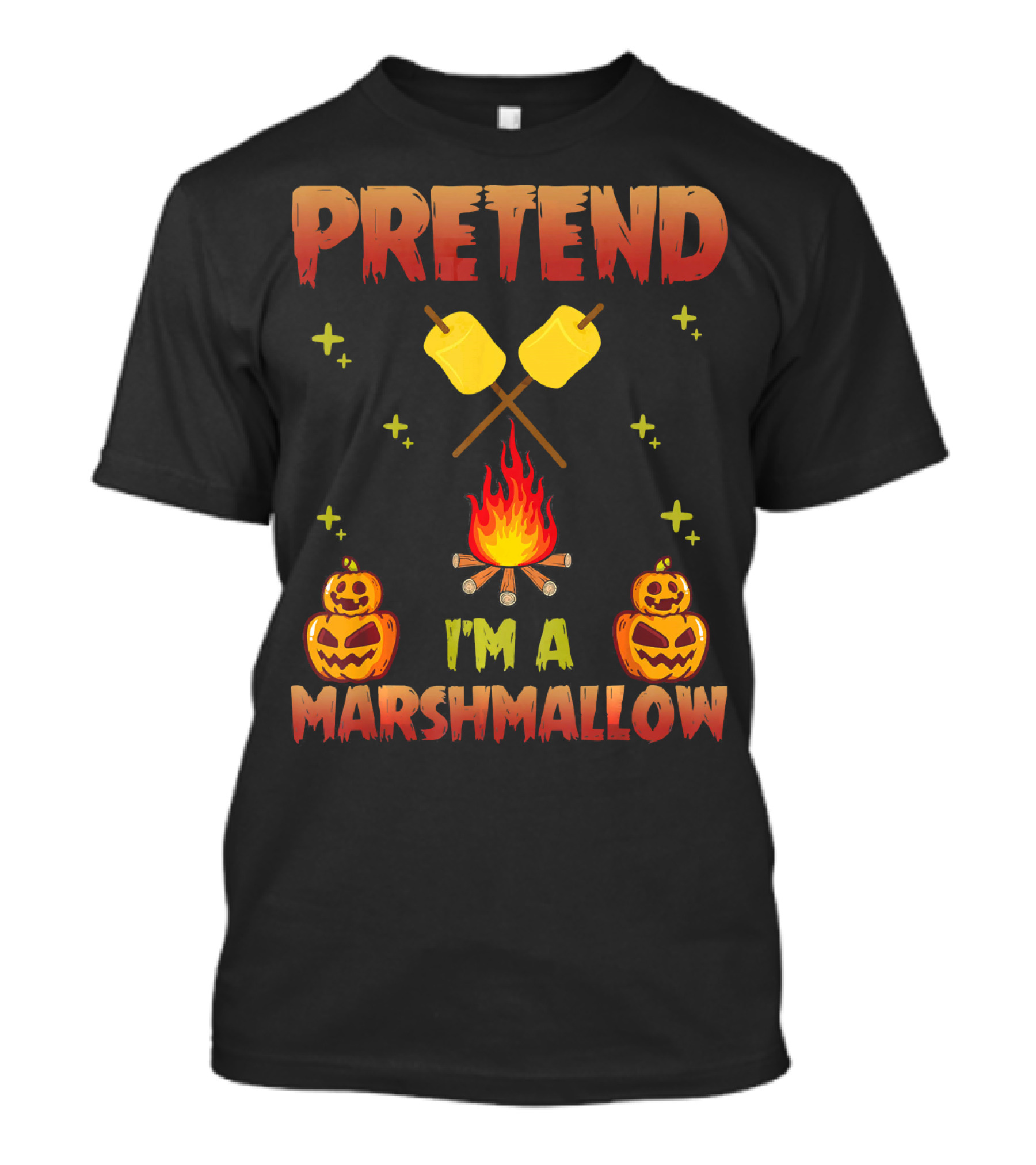 Pretend I'm A Marshmallow Halloween Campfire Jack-O'-Lanterns T-Shirt