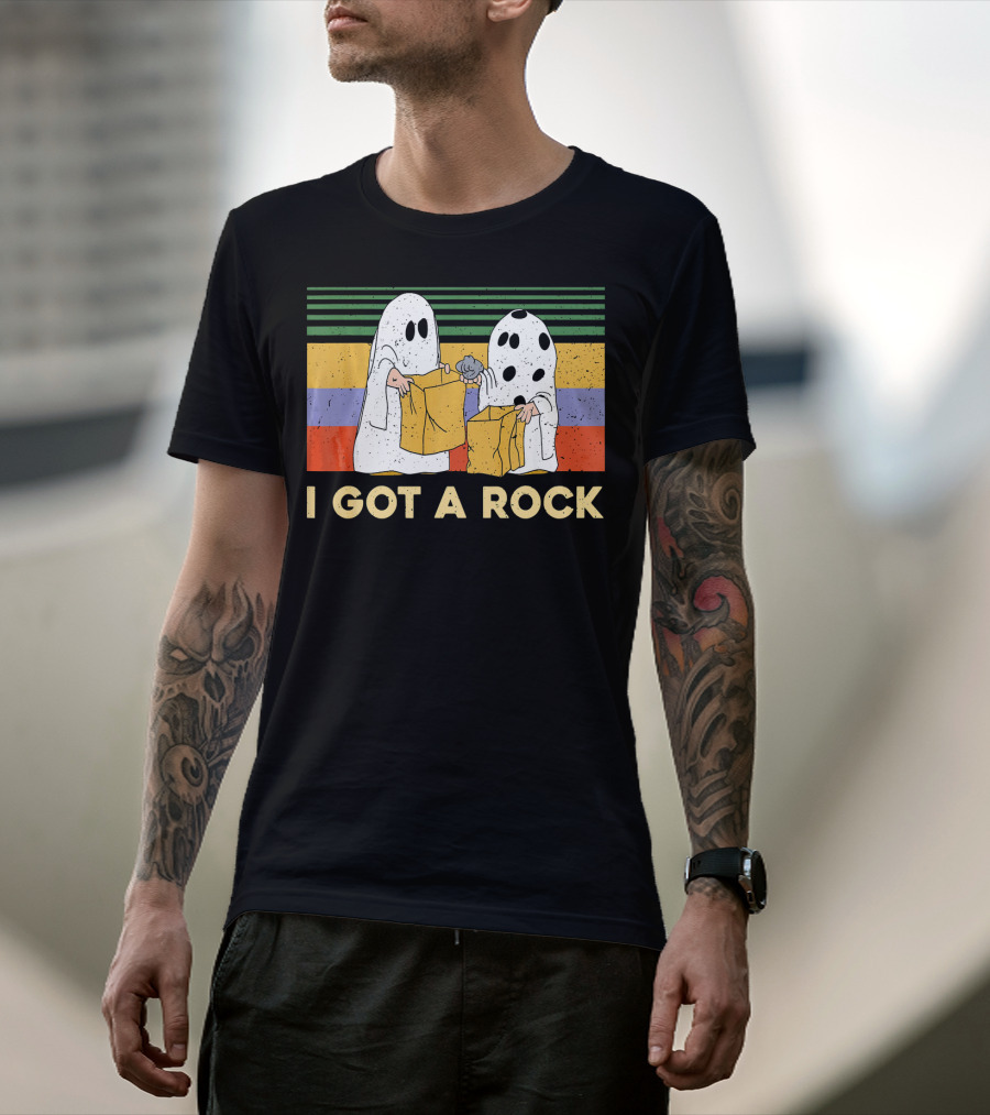Ghost Halloween I Got A Rock Vintage T-Shirt