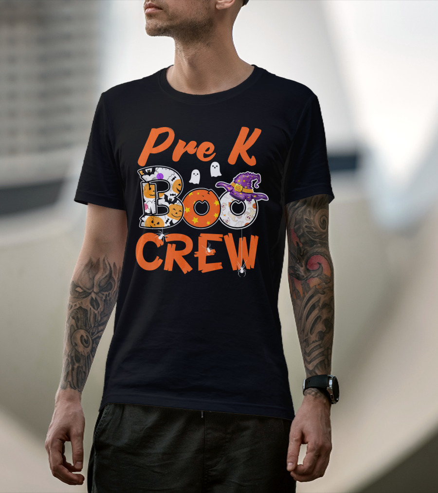 Pre K Boo Crew Teacher Kids Halloween T-Shirt
