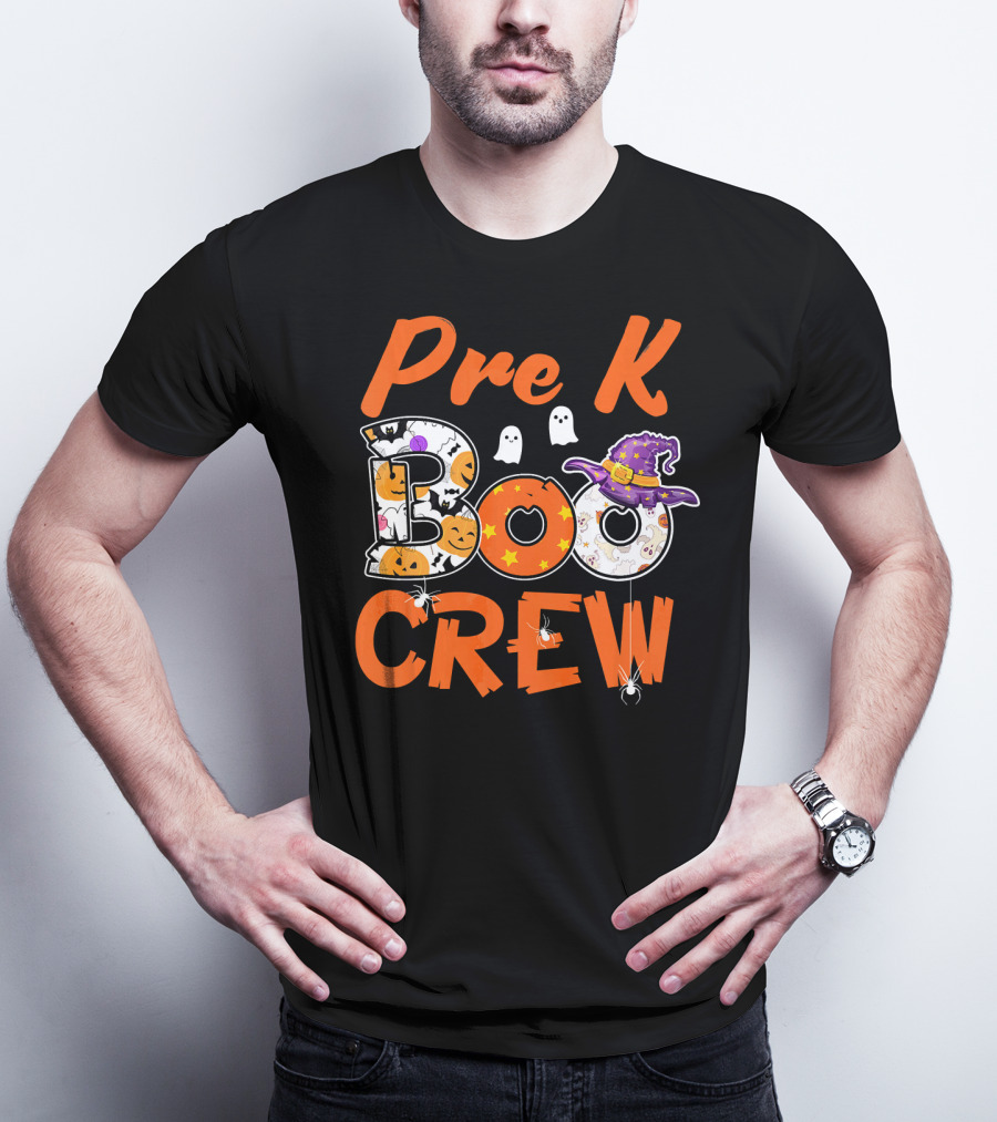 Pre K Boo Crew Teacher Kids Halloween T-Shirt