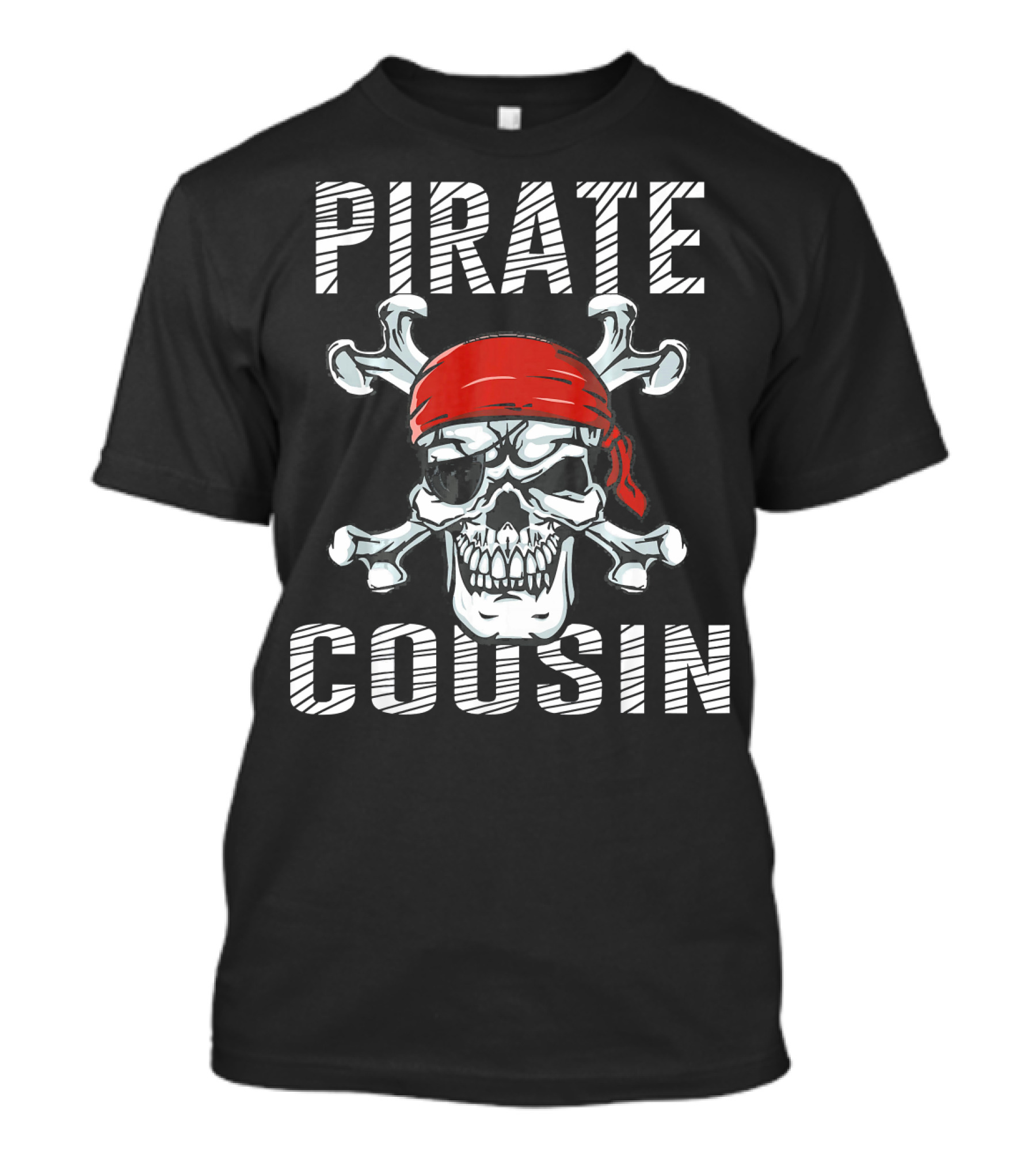 PIRATE COUSIN SKULL CROSSBONES BANDANA T-Shirt