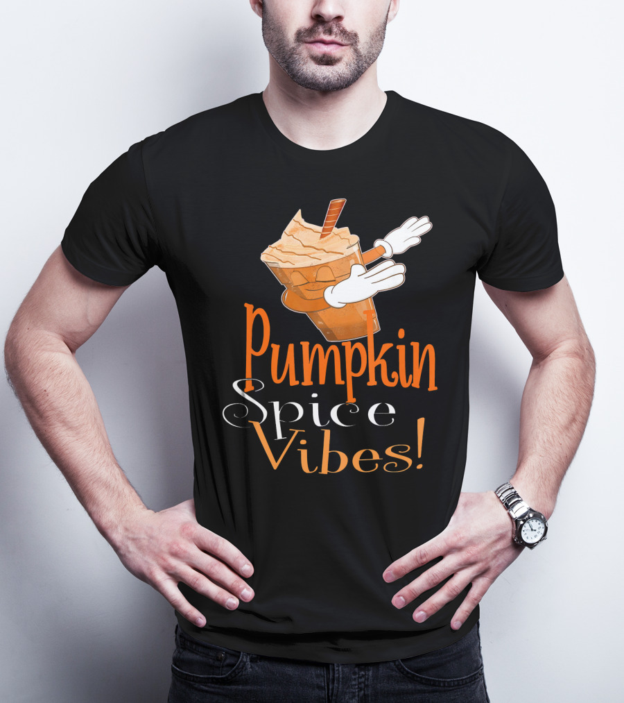 Pumpkin Spice Vibes Frappe Dabbing T-Shirt