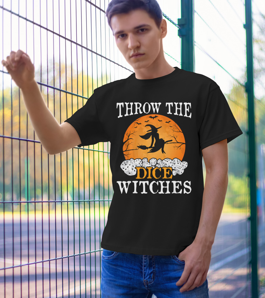 Throw The Dice Witches Halloween Bunco Night T-Shirt
