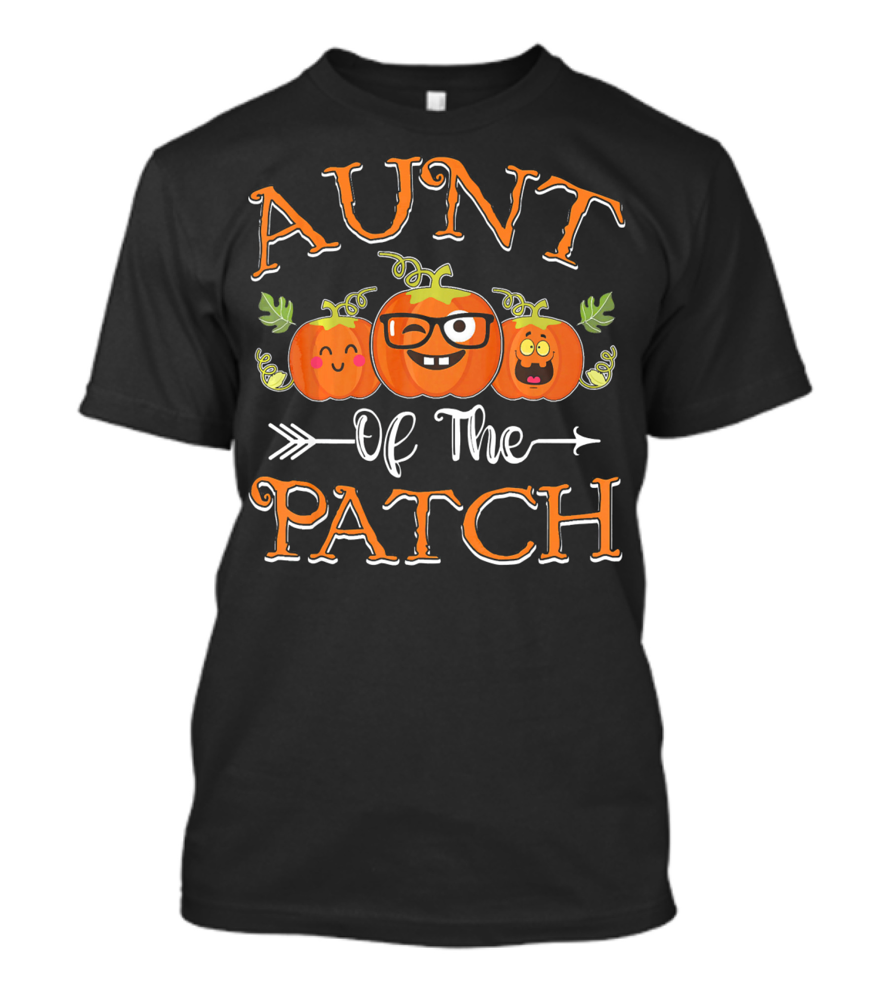 Aunt Of The Pumpkin Patch Cute Cartoon Pumpkins T-Shirt