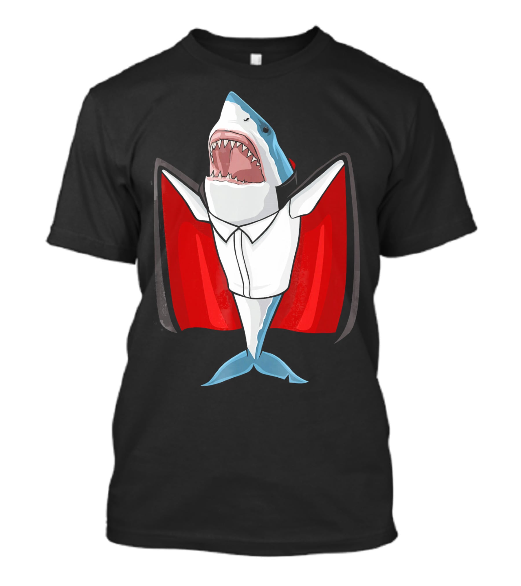 Halloween Shark Vampire Funny Costume T-Shirt