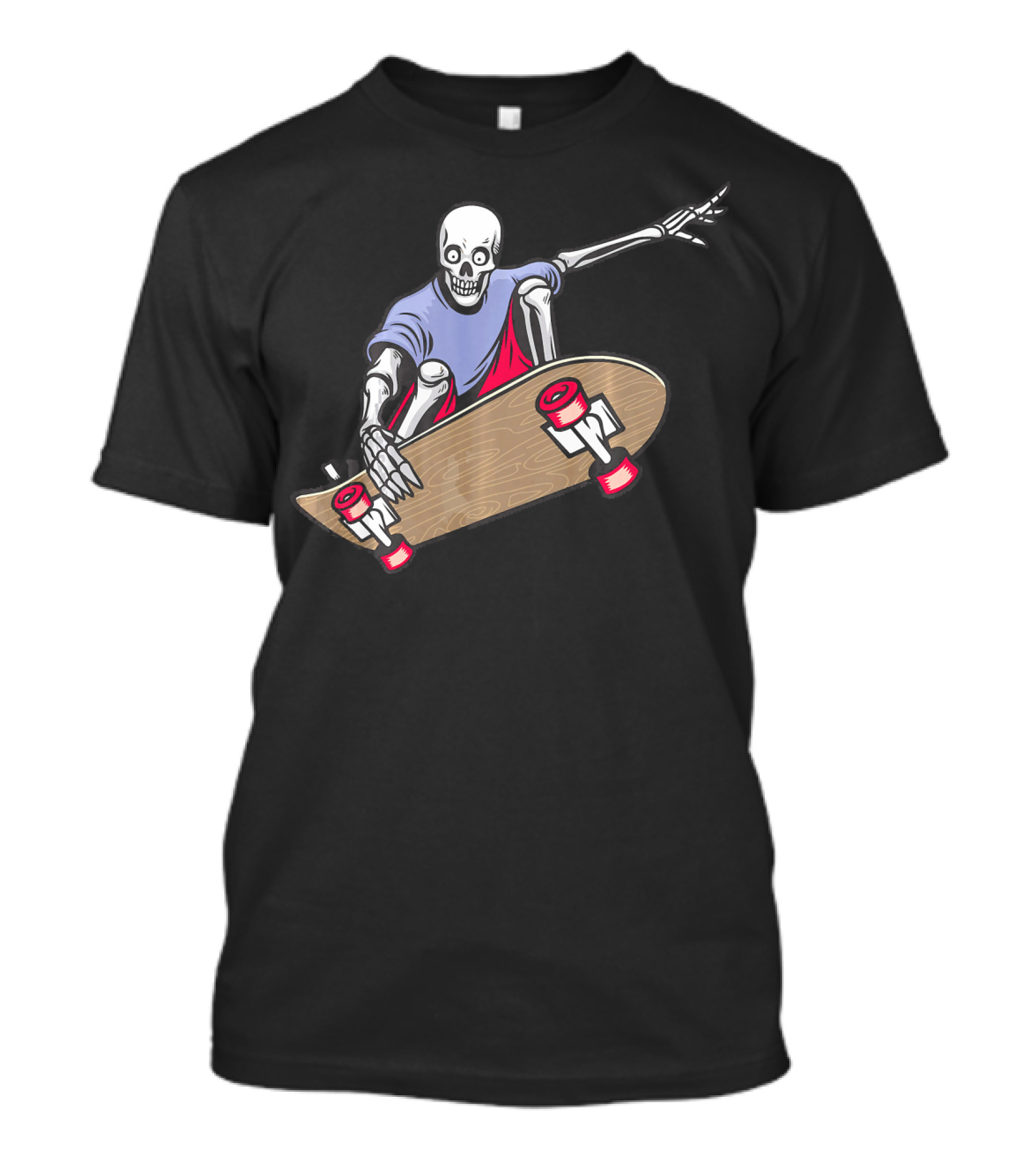 Skeleton Skateboarding Halloween Trick Airtime T-Shirt