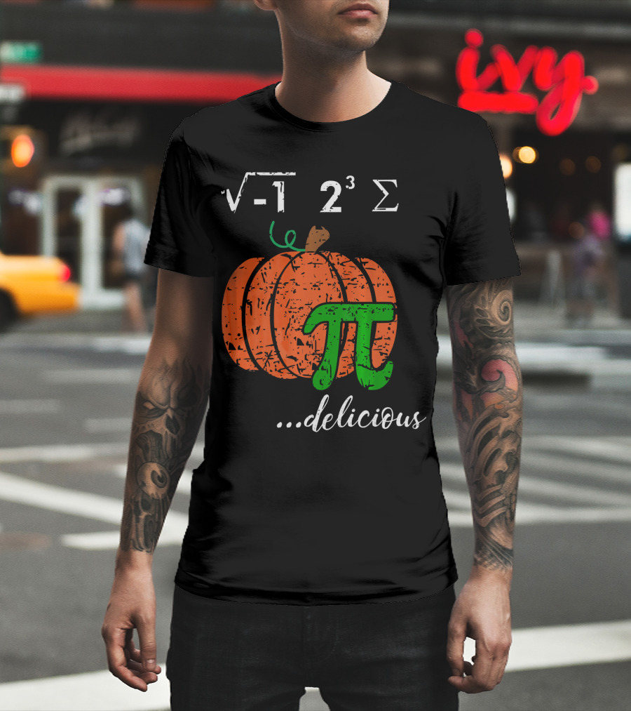 I Ate Some Pumpkin Pi Pie Math Teacher Delicious π 23 Sigma Cube Root Holiday Teacher T-Shirt