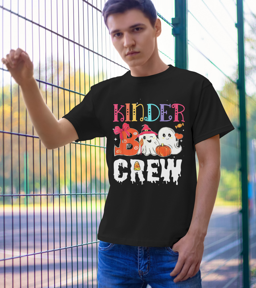 Kinder Boo Crew Halloween Ghosts Candy Pumpkin T-Shirt