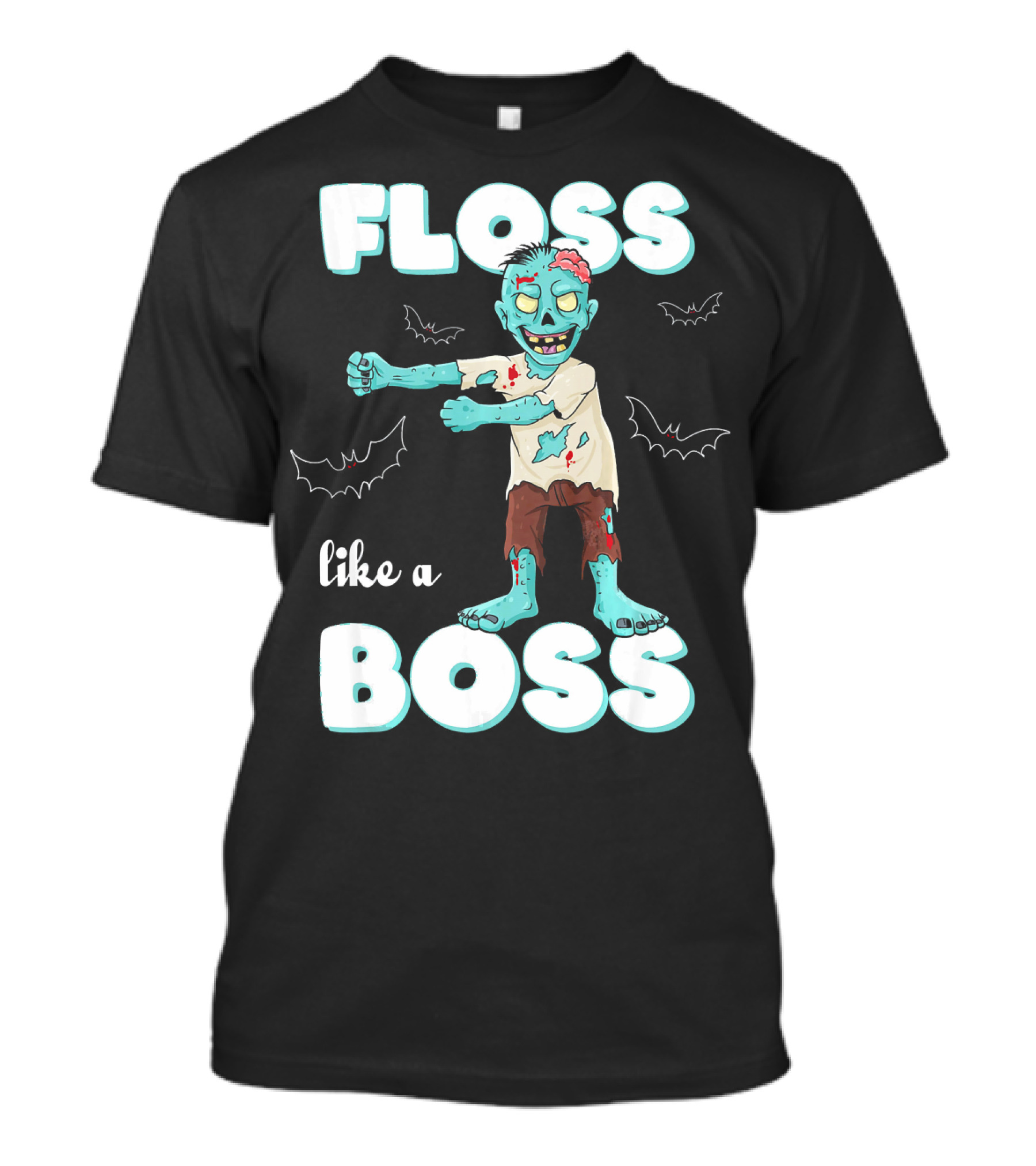 Floss Like A Boss Zombie Dancing With Bats T-Shirt