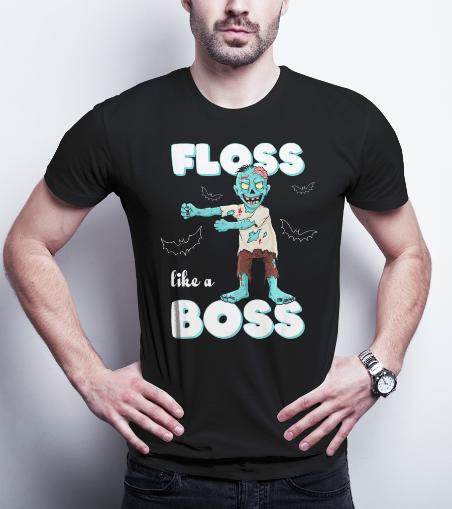 Floss Like A Boss Zombie Dancing With Bats T-Shirt